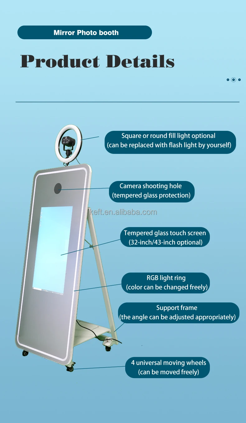 Portable Mirror Photobooth Machine Wedding Or Party Photo Booth Shell ...