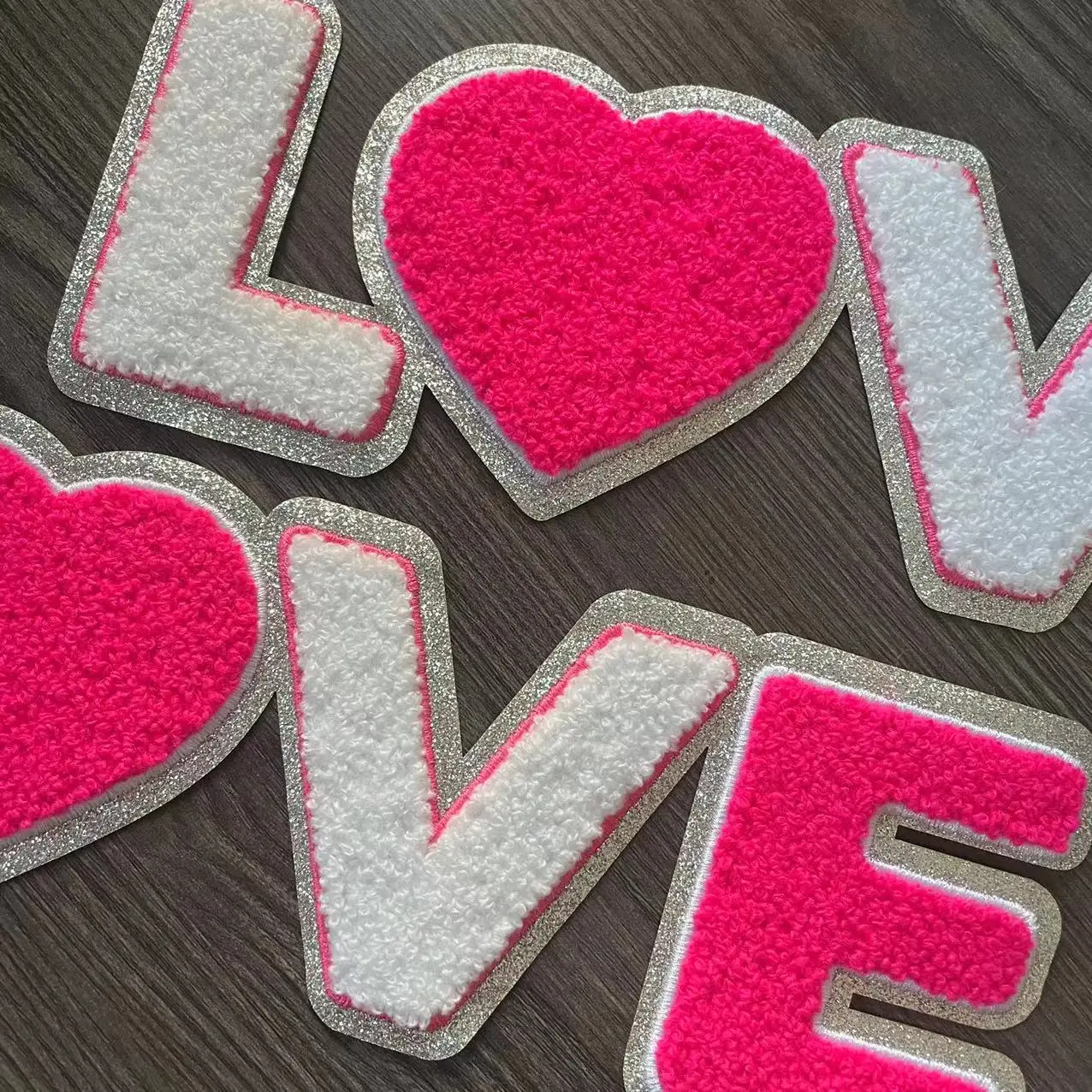Wholesale Chenille Patches Love Patch Iron-on Appliqued Valentine's Day ...