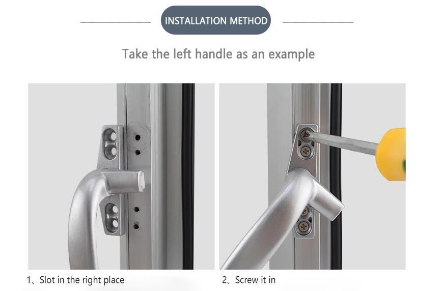 Aluminum Casement Windows Lock Handle UPVC Pull Window
