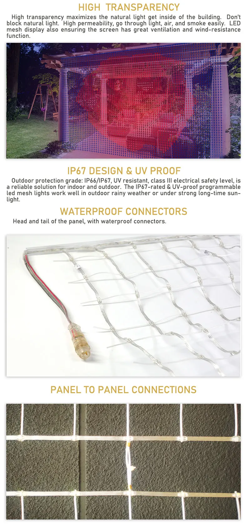 P50 Advertising Outdoor Waterproof LED Curtain Display