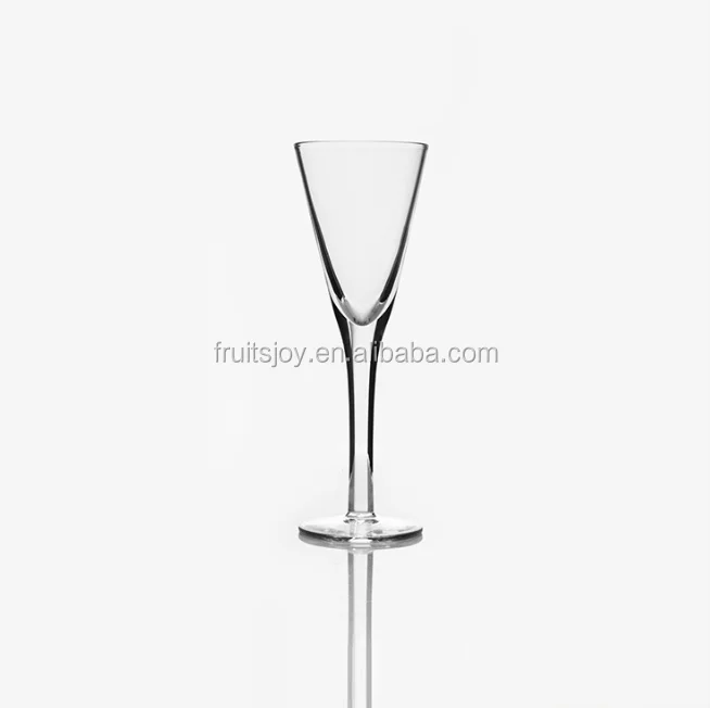 Modern Luxury Custom V-Shape Crystal Shot Glass Unique Transparent Stem ...