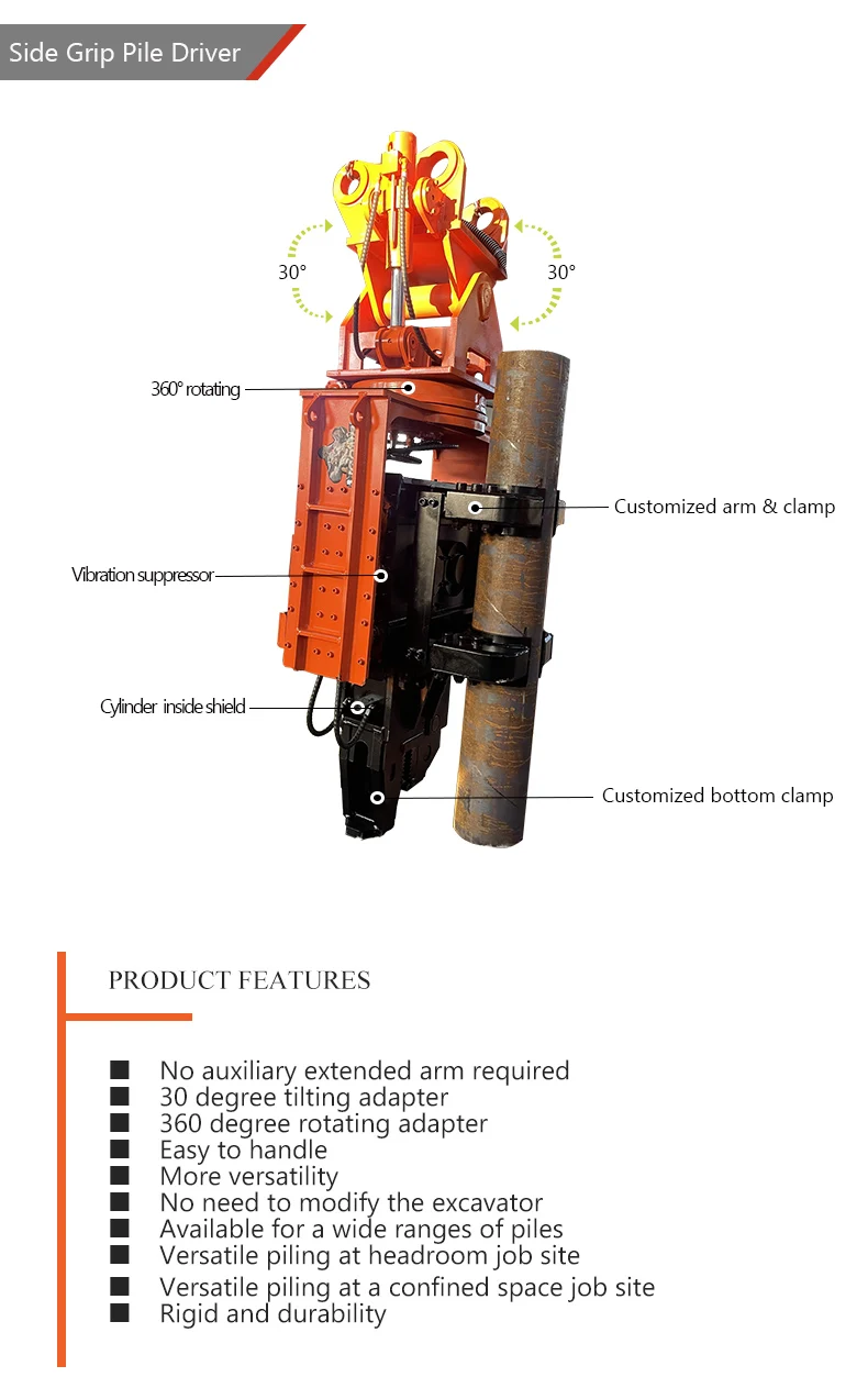 Philippines Market Popular Side Grip Pile Driver,popular Design Side ...