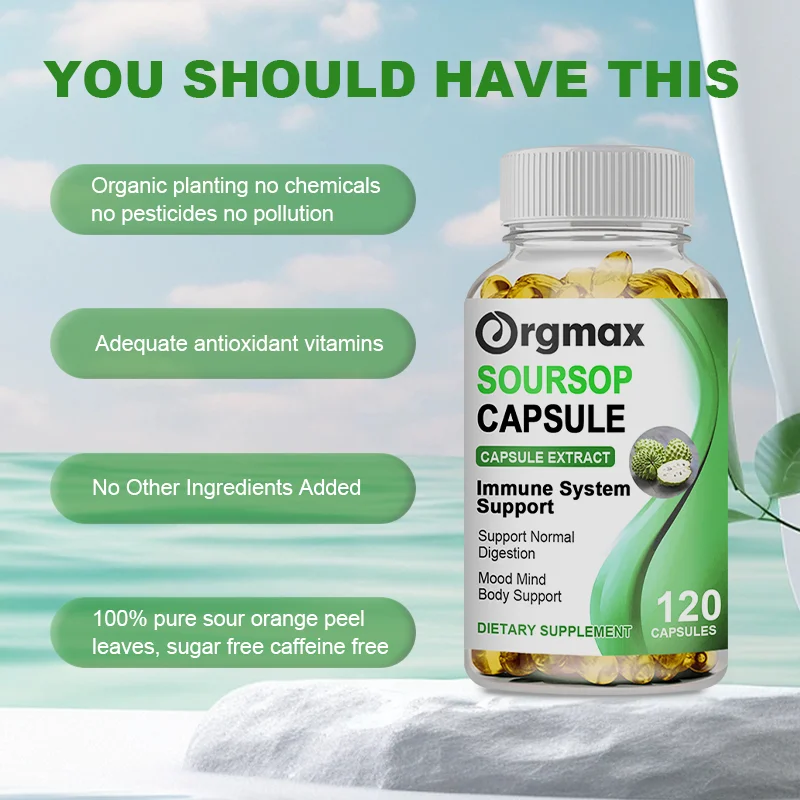 Oem 60 Pieces Natural Soursop Soft Capsule Graviola Soursop Leaves ...