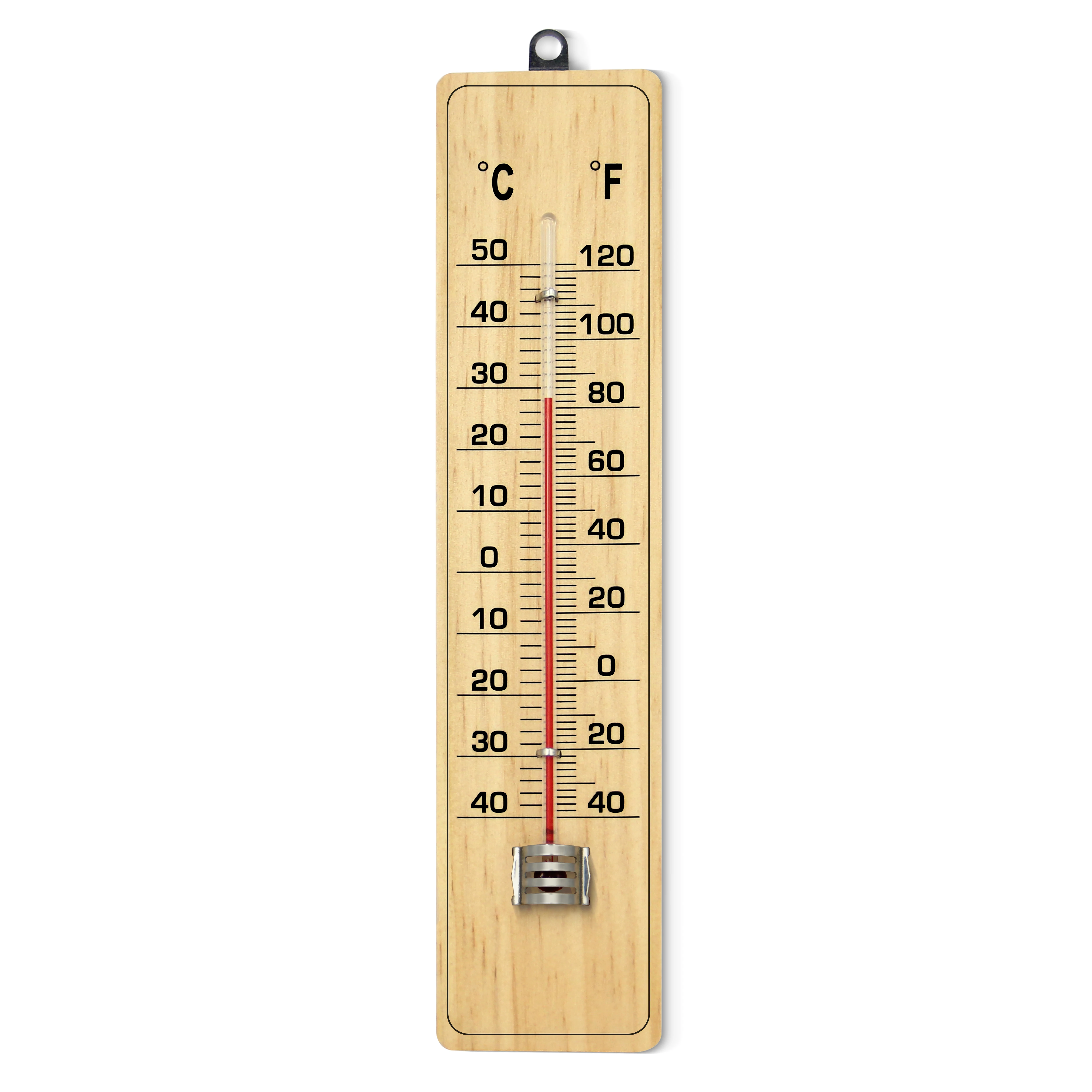 Household Indoor Garden Wood Wall Thermometer Decorative Thermometer ...