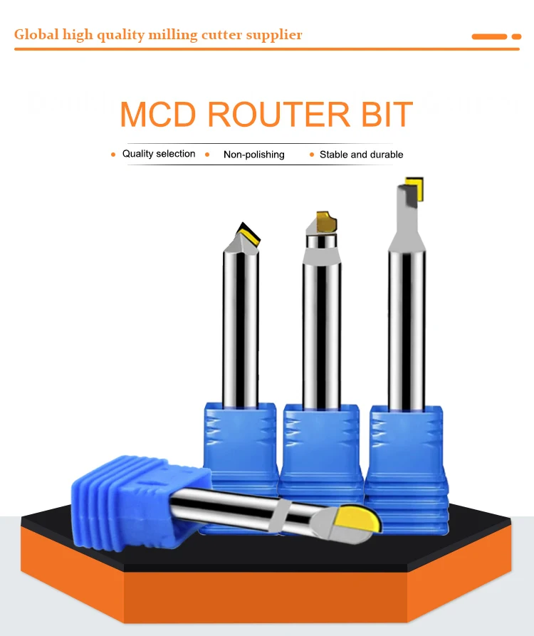 Mcd Tools Diamond Polishing End Mill For Acrylic & Aluminum - Oem