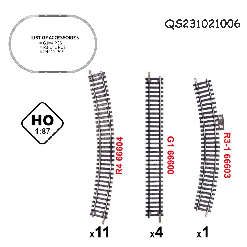 Qs Factory Kids Gift Toy Simulation 1:87 Ho Scale Model Train ...