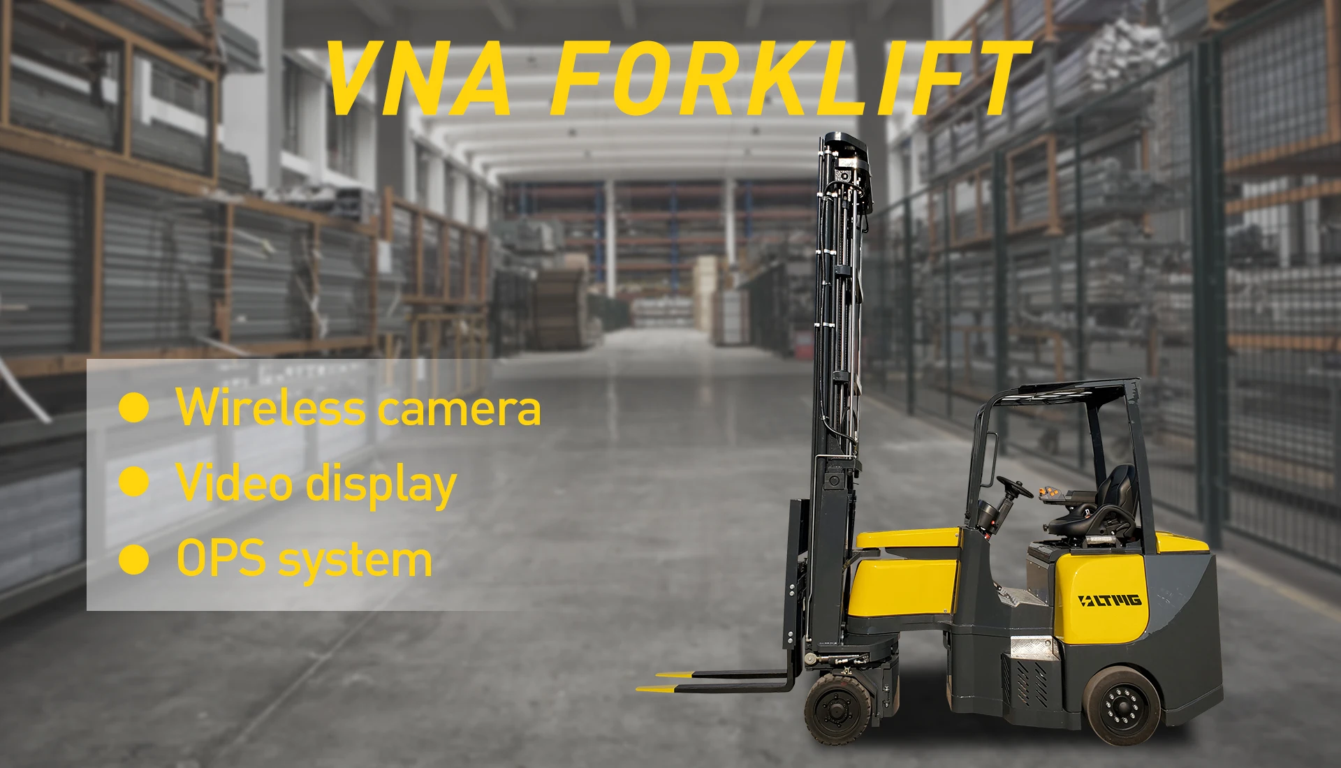 Warehouse Electric Forklift Narrow Aisle Forklift 1.5 Ton 2ton 1500kg ...