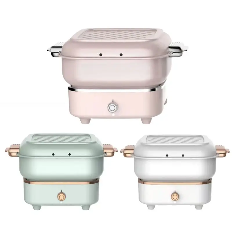 Multi-function High Quality Double Pan 2 In 1 Electric Skillet Cooker ...