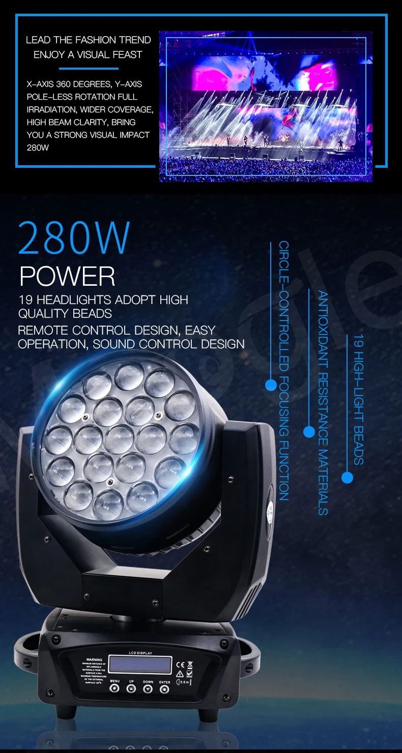 Moogle Ip65 Rgbw Mac Aura 19x15 Ip65 Moving Light Beam Lights Moving ...