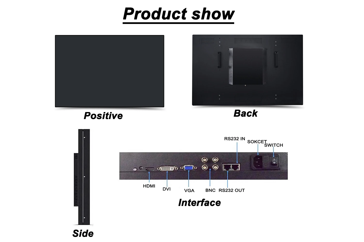 LCD Video Wall Display 55 Inch TV Wall LCD HD 4k Display 3x3
