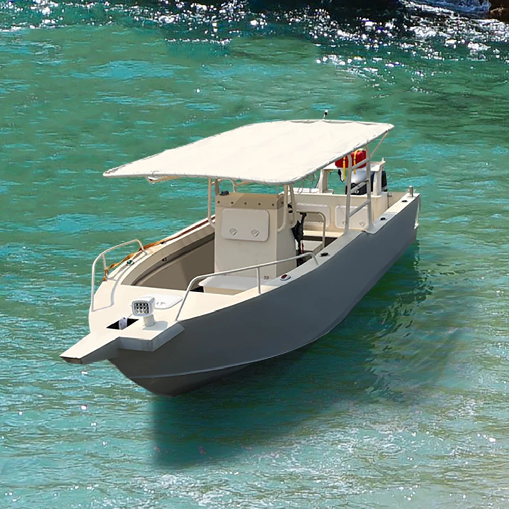 Ecocampor 24ft Fishing Speed Boat Cruiser Aluminum Boat with Bimini Top ...