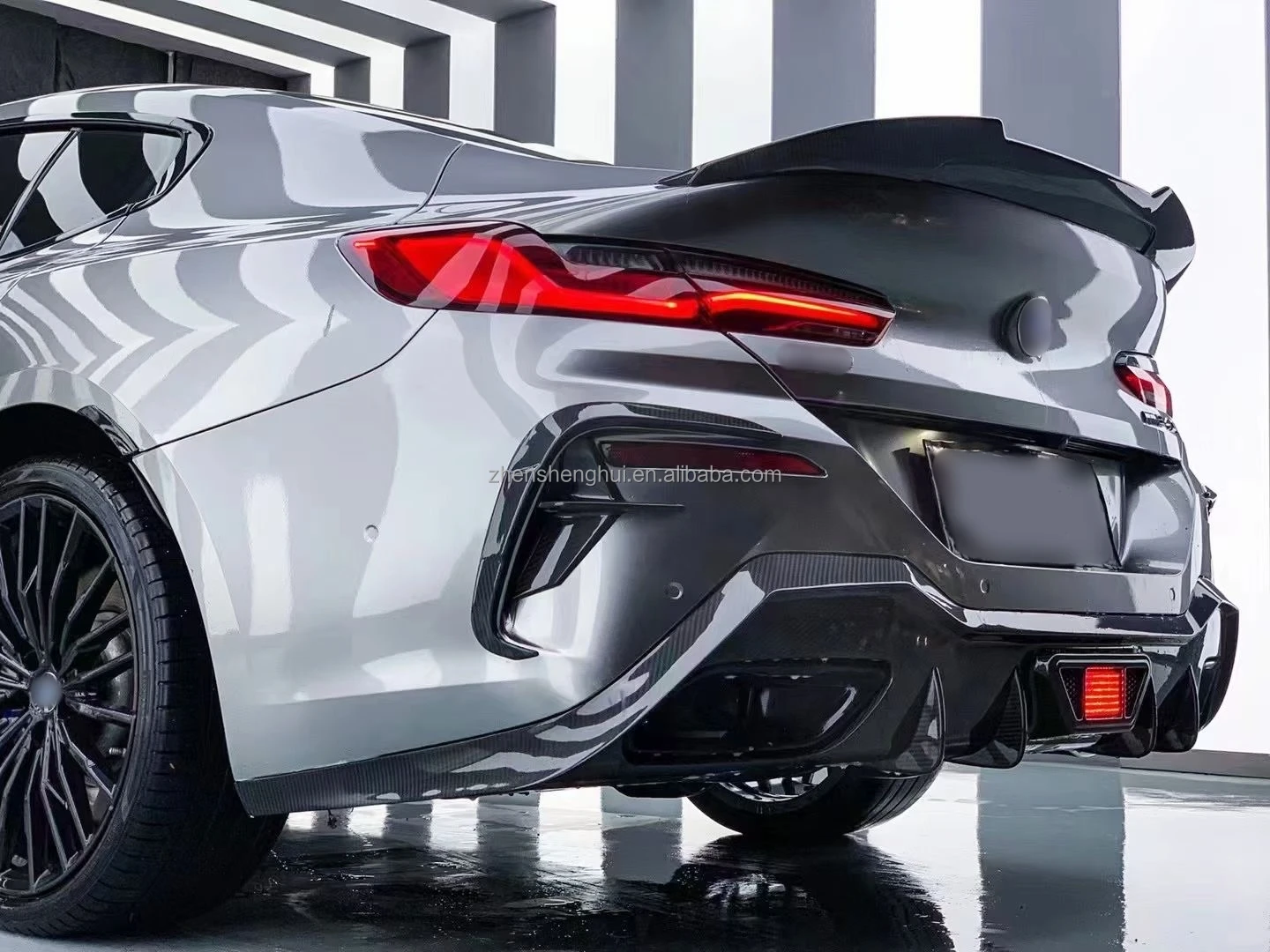 AC Style Rear Bumper Diffuser for BMW 8 Series Carbon Fiber