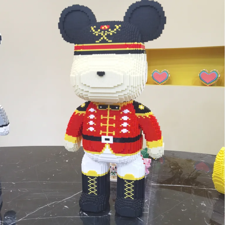 Creative 80cm 3d Bearbricks Cartoon Fashion Diy Assembly Star Bear ...