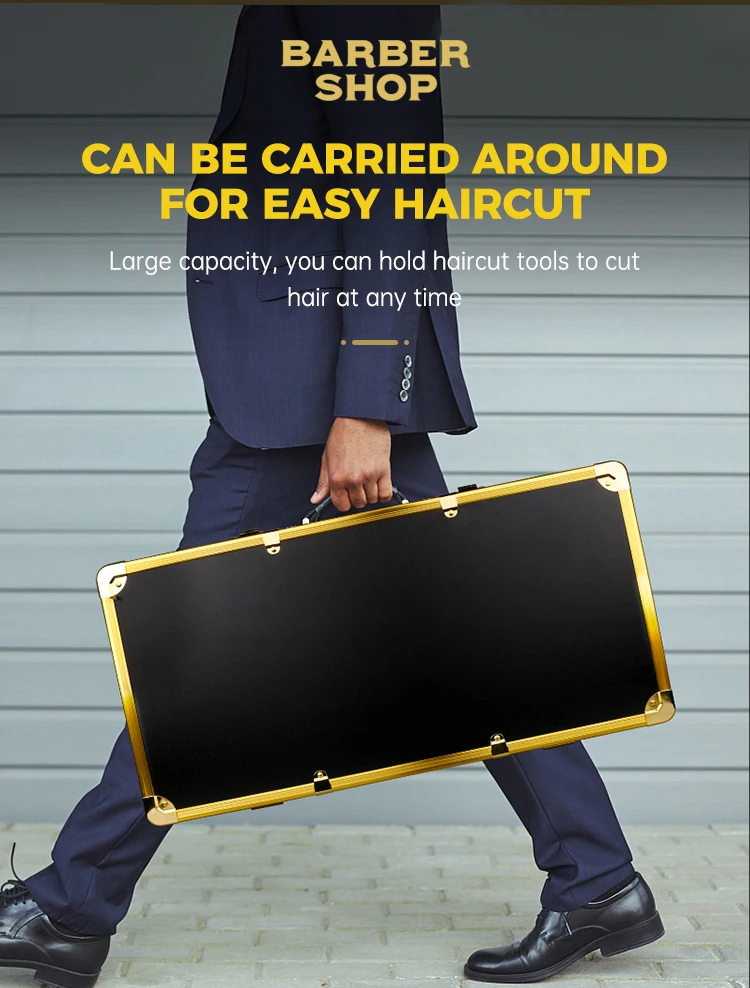 Professional Metal Barber Organizer Box - Portable & Durable