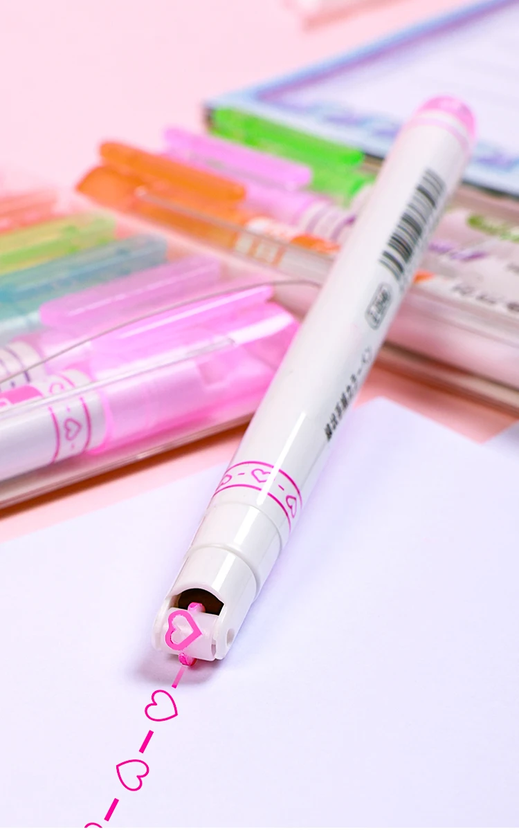 Hot Sale 6 Pcs Different Curve Shapes Highlighter Pens Line Shaped ...