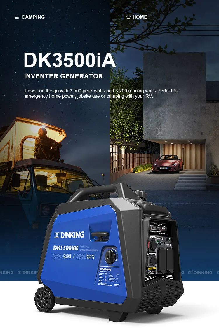 Dinking Digital Inverter Generator 3kw 3kva 230v Silent Type Power ...