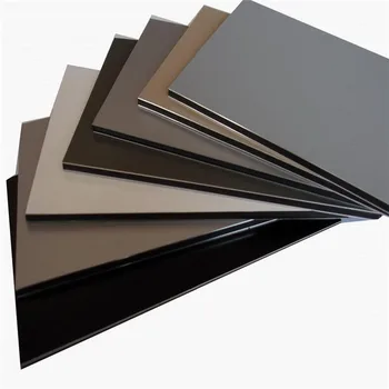 Dark Grey Color Exterior Wall Cladding Aluminum Composite Panel Acp ...