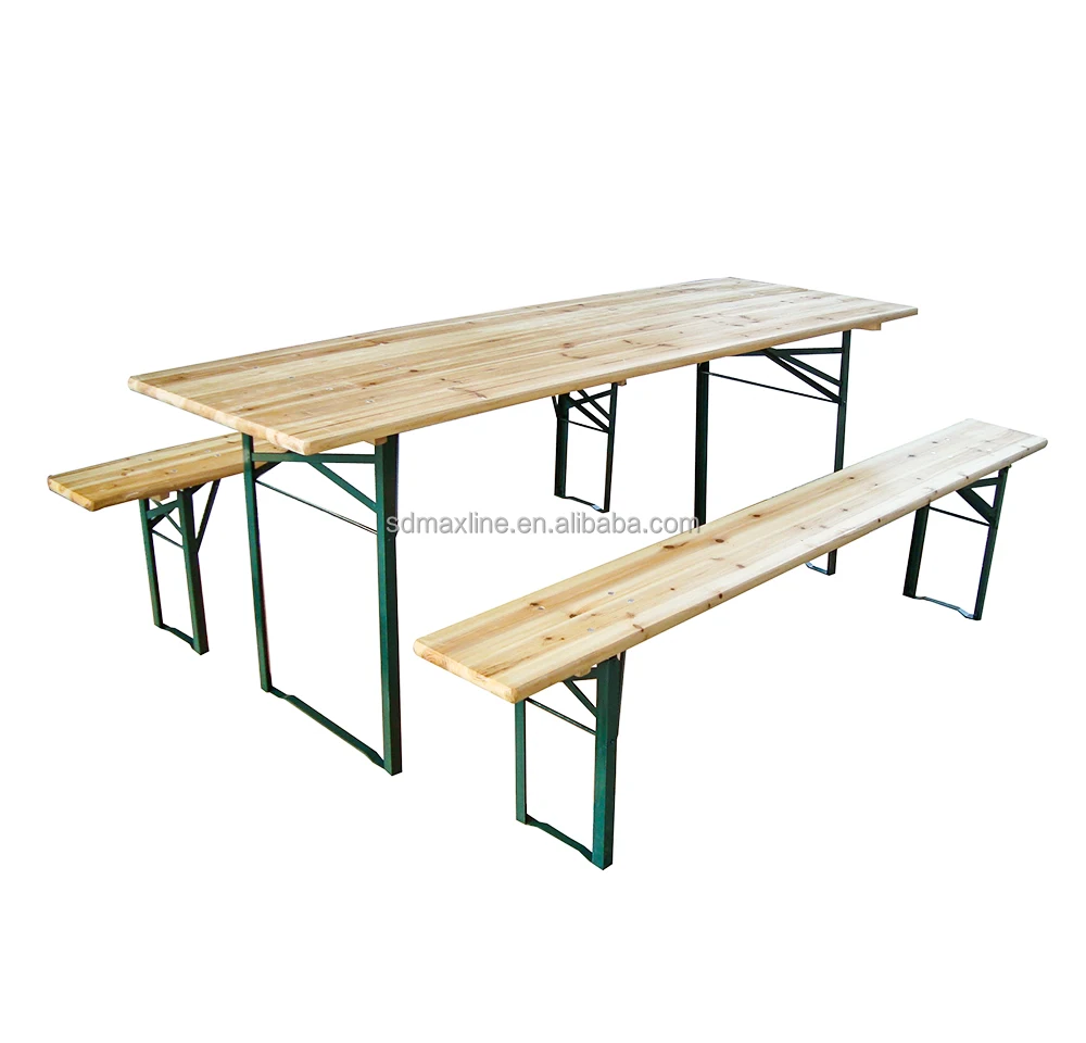 Outdoor Picnic Courtyard Party Dining Folding Brewery Wooden Beer Set ...