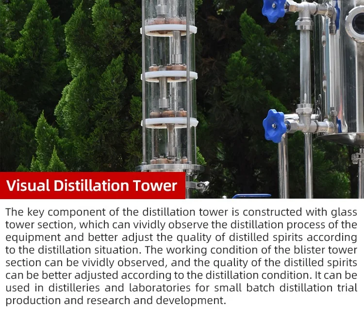 Fully Automatic 50L Vodka Soju Tequila Distiller Alcohol Still