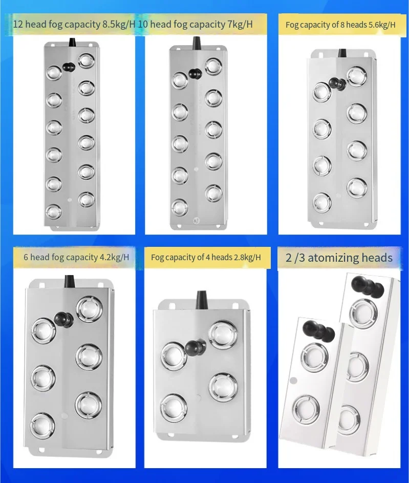 12 Head Ultrasonic Atomizer Industrial Humidifier Ultrasonic Fogger ...