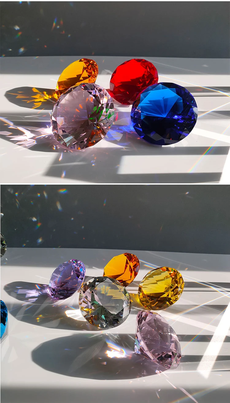 Wholesale 6cm 3inch Sparkling Plastic Clear Glass Diamond Stone ...