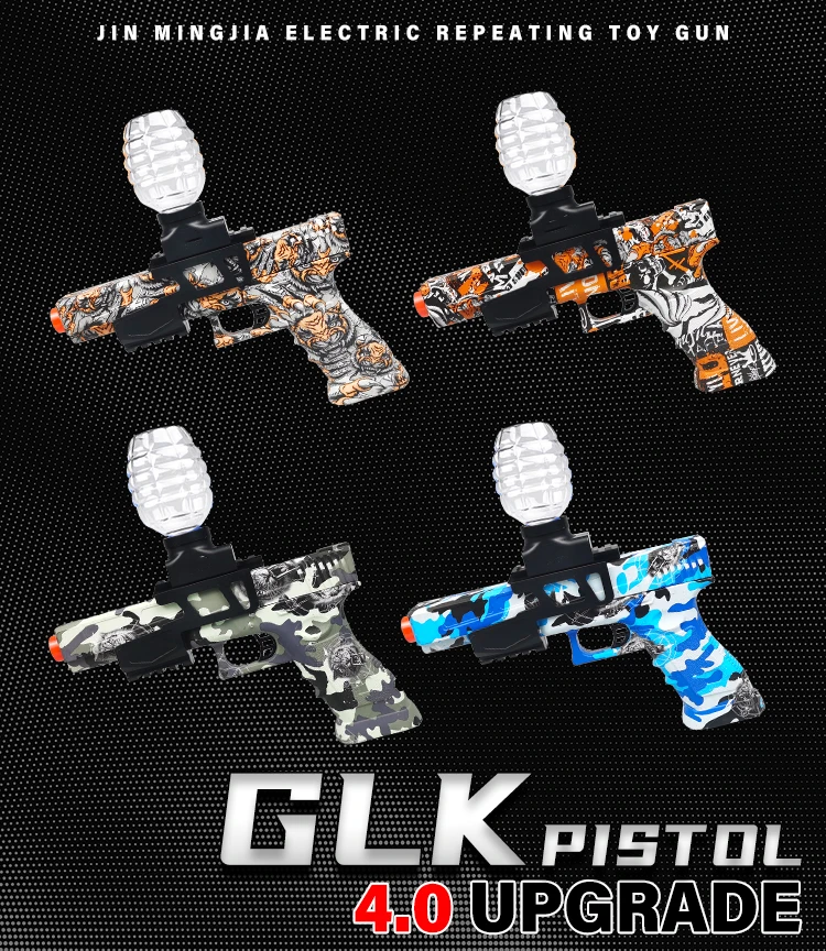 Boys Electric Toy Guns Automatic G18 Water Splatter Metal Graffiti Gel ...