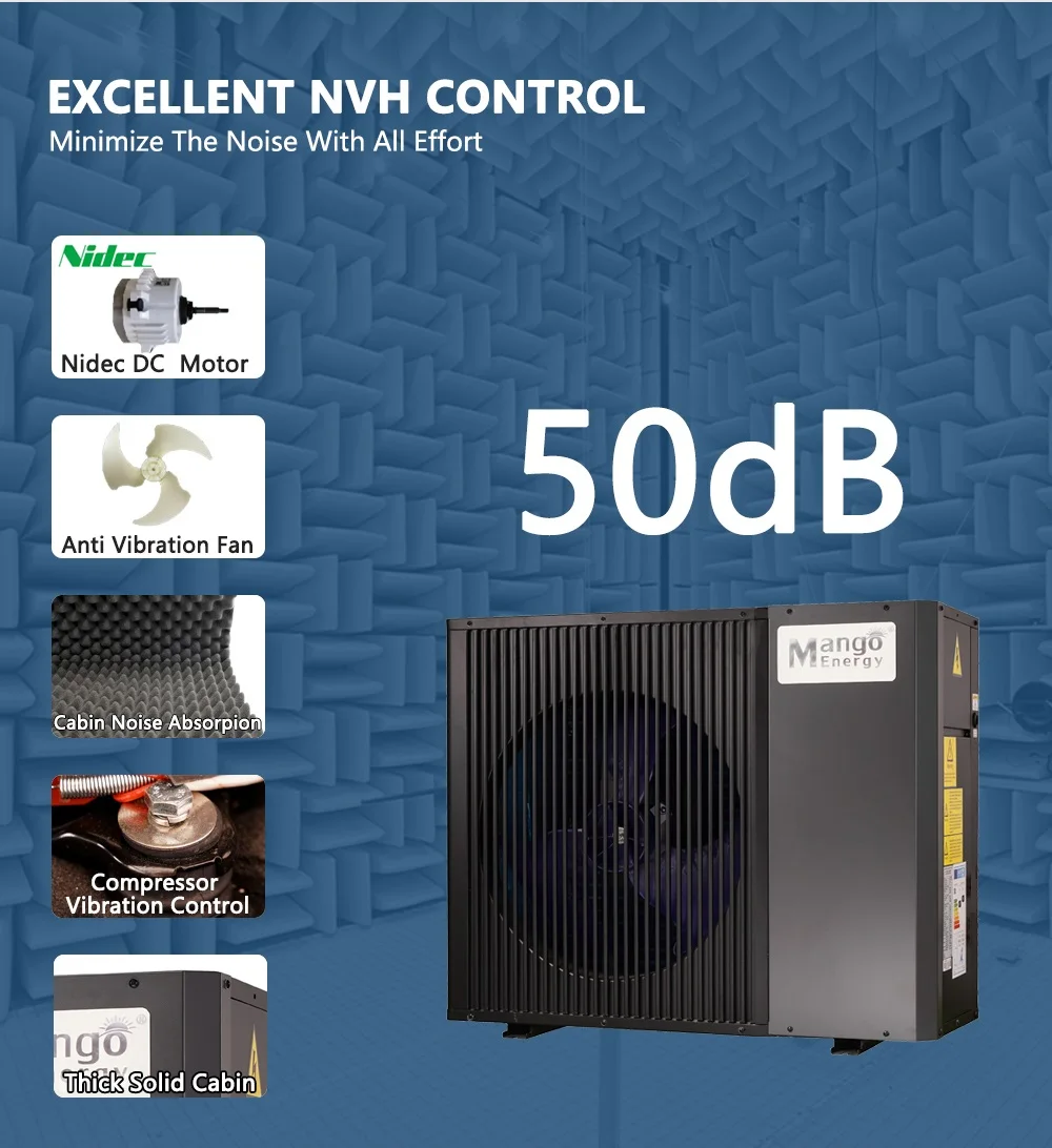 Mango Qii Modern Black Design A+++ R32 Dc Inverter Monoblock Air Source ...