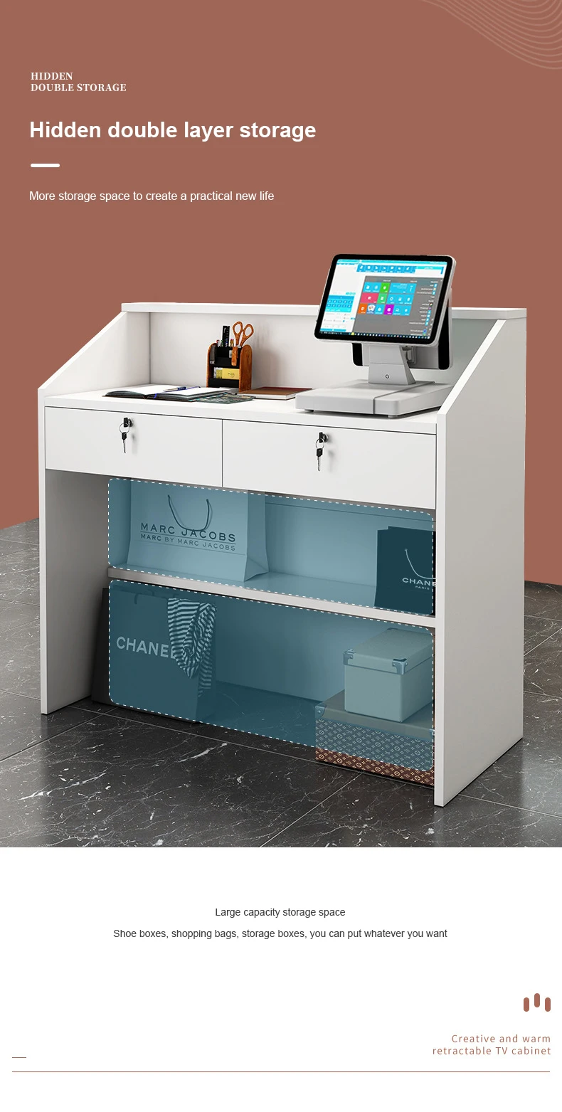 Modern Cashier Counter Retail Store Supermarket Checkout Counter ...