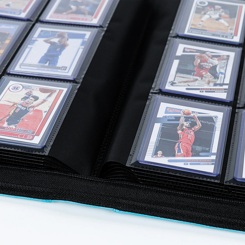 9 Pockets PU Leather Trading Top Loader Binder - Premium