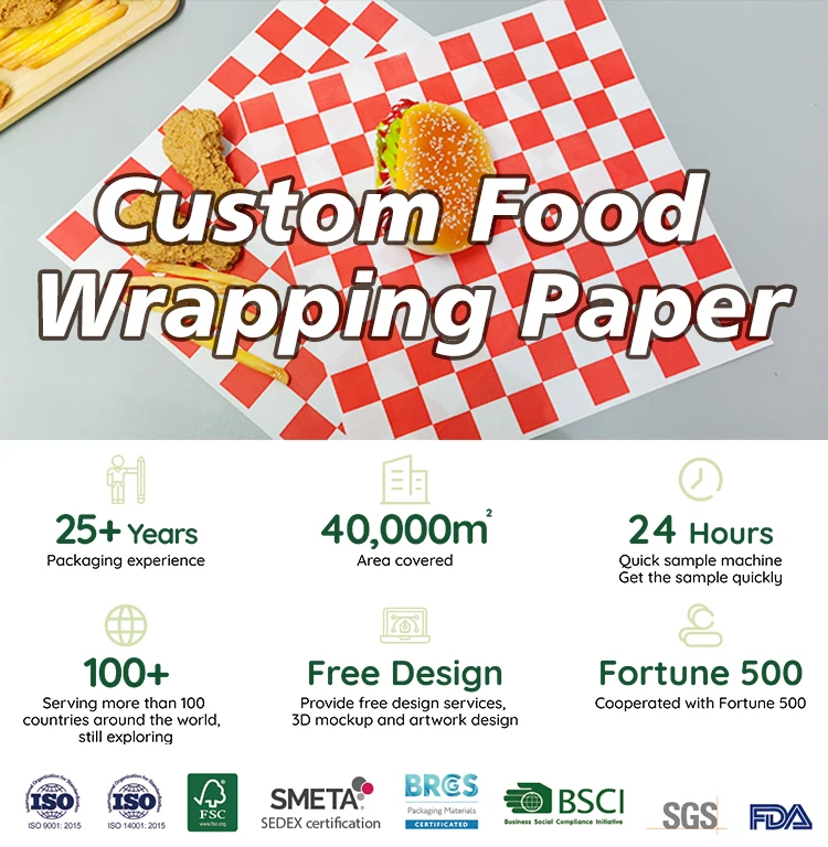 Custom Logo Printed Food Grade Hamburger Packaging
