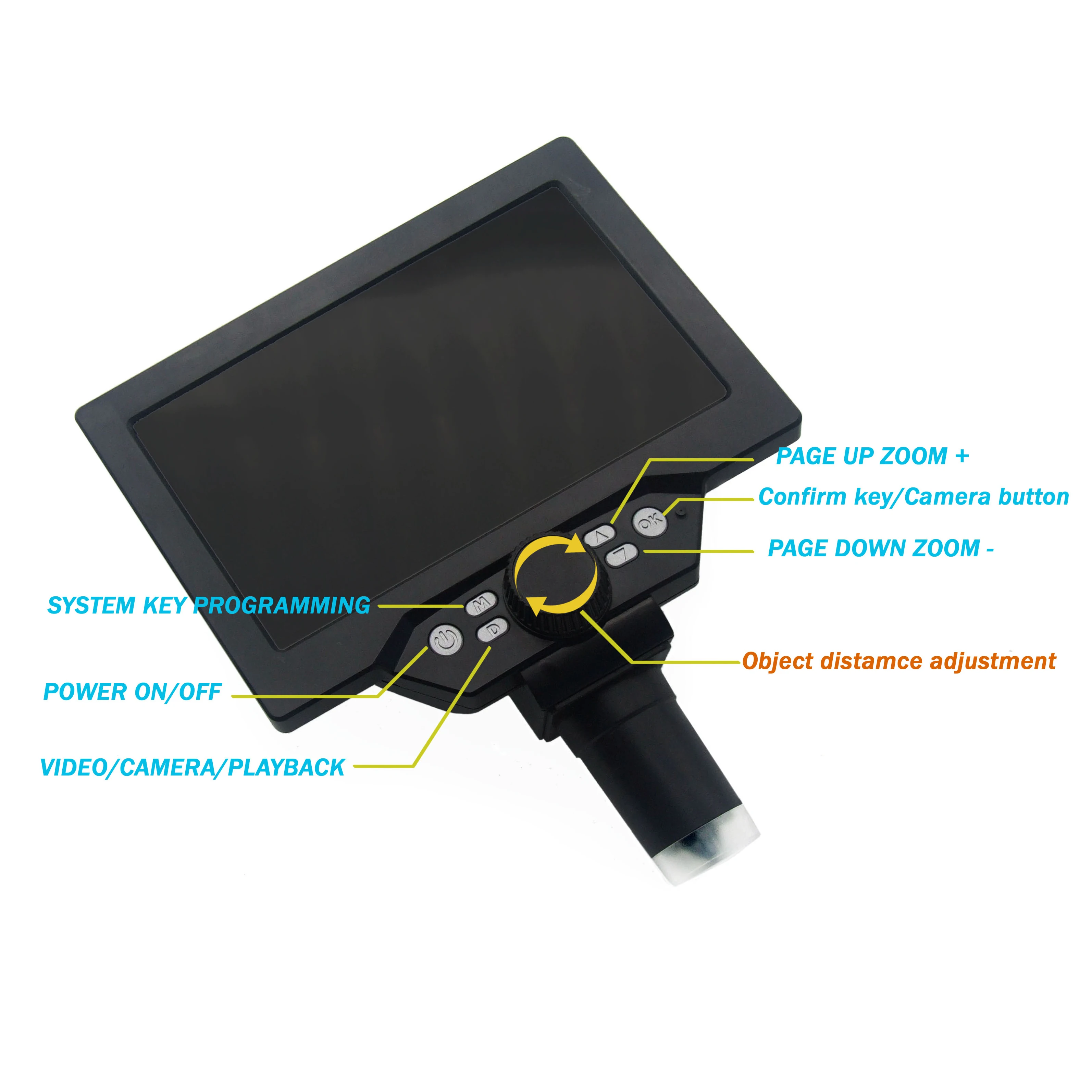 12MP Digital Microscope with 7" LCD, 32GB Storage