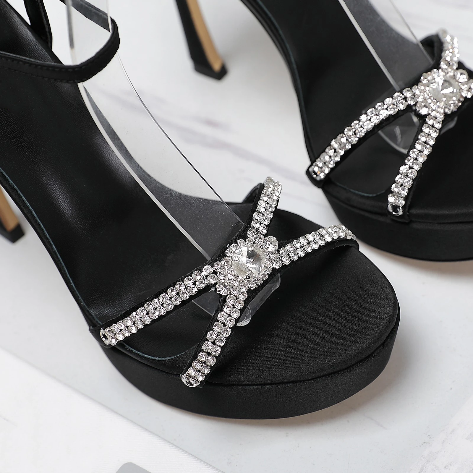 Alibaba.com: 12cm stiletto, open-toe pointed platform heels, shiny ...