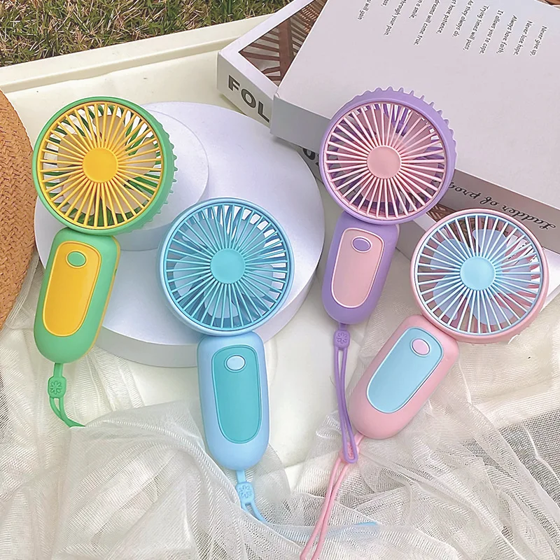 Macaron Color Candy Mini Cooling Fan Usb Summer Rechargeable Electric ...
