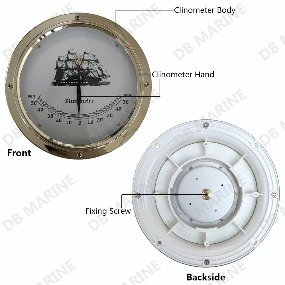 370241 High Precision Marine Brass Clinometer - 180mm