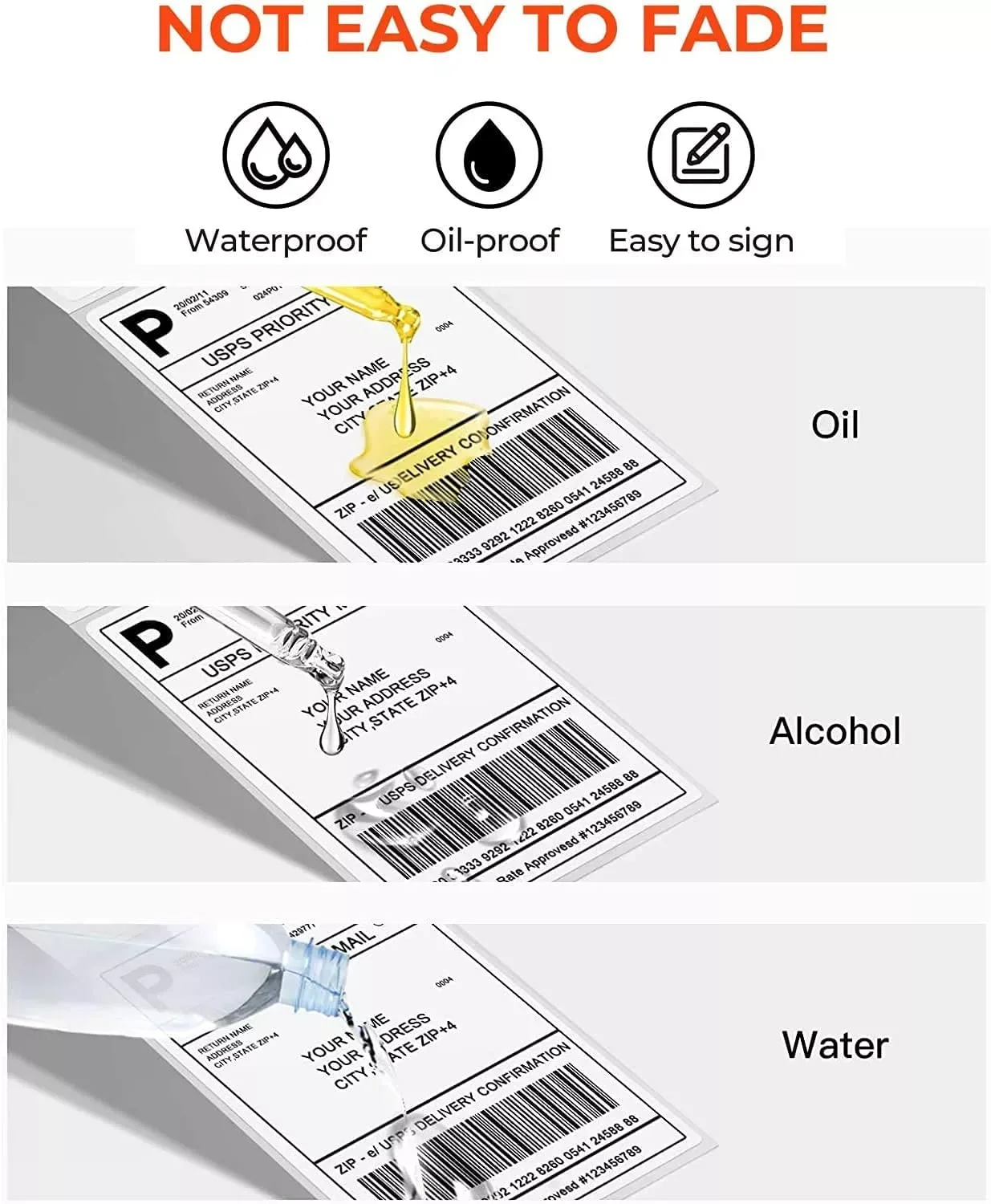 4x6 Inch Shipping Waybill Label Thermal Address Barcode Label A6 ...
