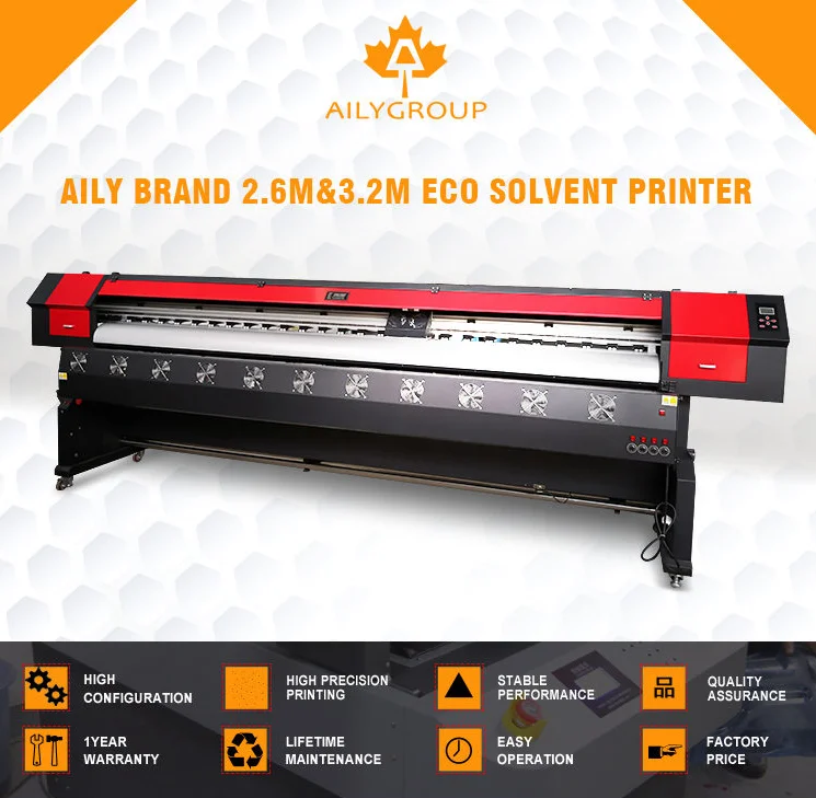 Wide Format Outdoor Advertising 8ft 2 Heads Inkjet Machine 3.2m Flex ...
