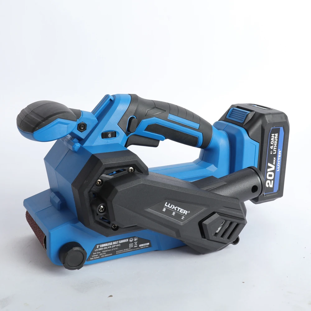 LUXTER 20V Cordless Brushless Belt Sander - Portable & Efficient
