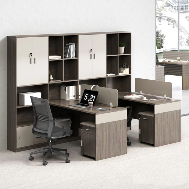 Open Concept Office Desk 2 People Cowork Workstation Furniture ...