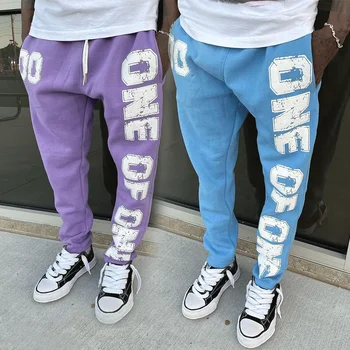 Custom Embroidery Logo Pants For Men High Quality Vintage 100% Cotton ...