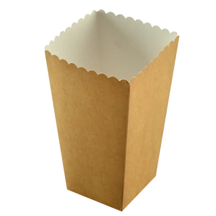Kraft Paper Popcorn Packing Box - Biodegradable & Customizable