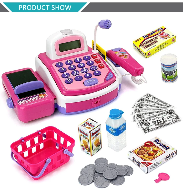 Hot Sellers Cashier Pretend Play Cash Register Machines Toys - Buy Cash ...