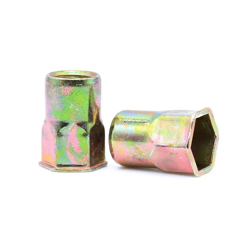 Semi-hexagonal Rivet Nut Carbon Steel Small Countersunk Head Zinc ...