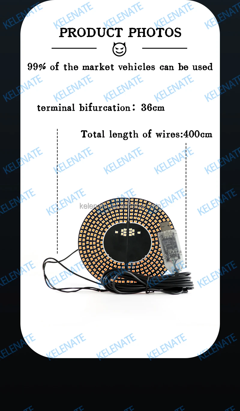 Rear Windshield Decorative Light USB Demon Eye LED Display