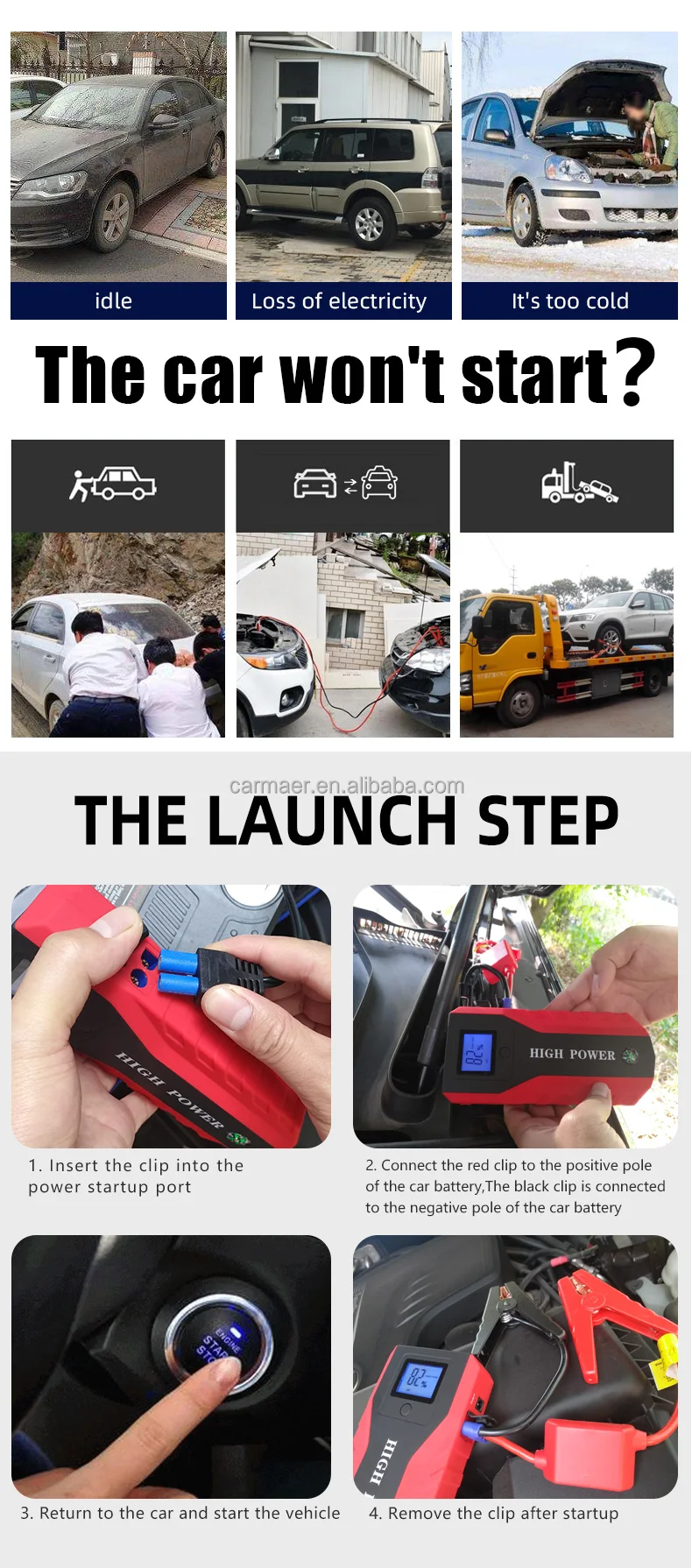 Car Emergency Start Power Starter 12v Battery Jump Sta Rter - Buy Car ...