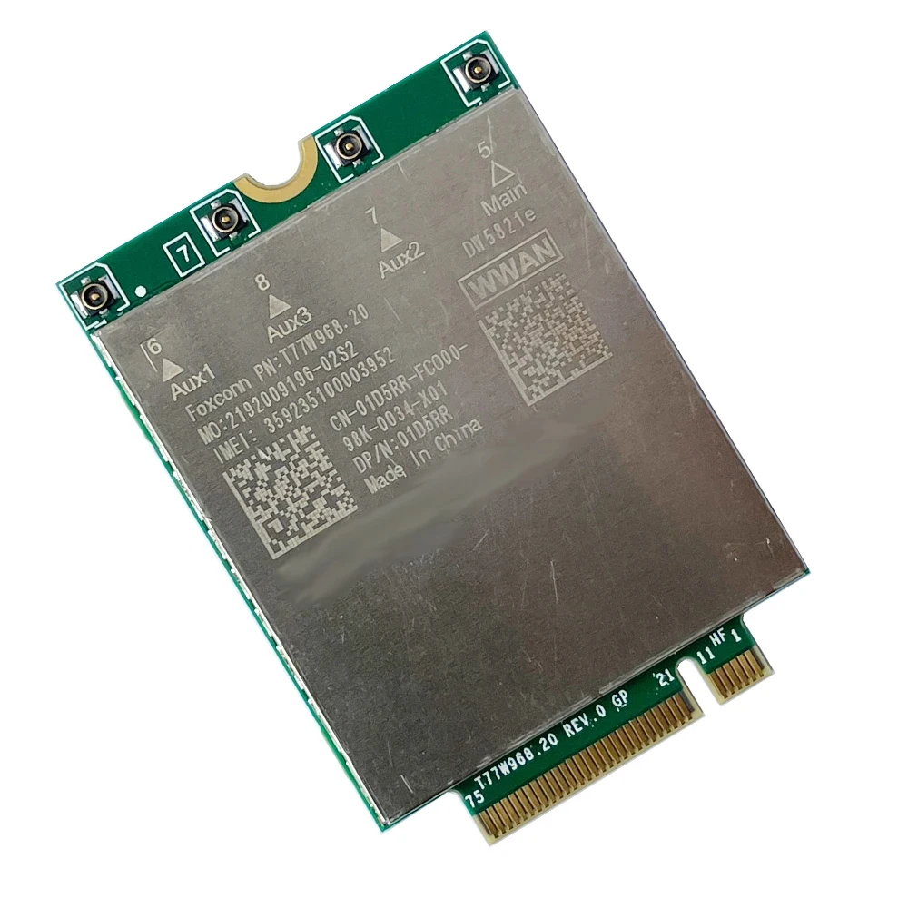 T77W968 DW5821e-eSIM X20 LTE Cat16 1Gbps fdd-lte tdd-lte 4g模块，适用于戴尔5420 ...