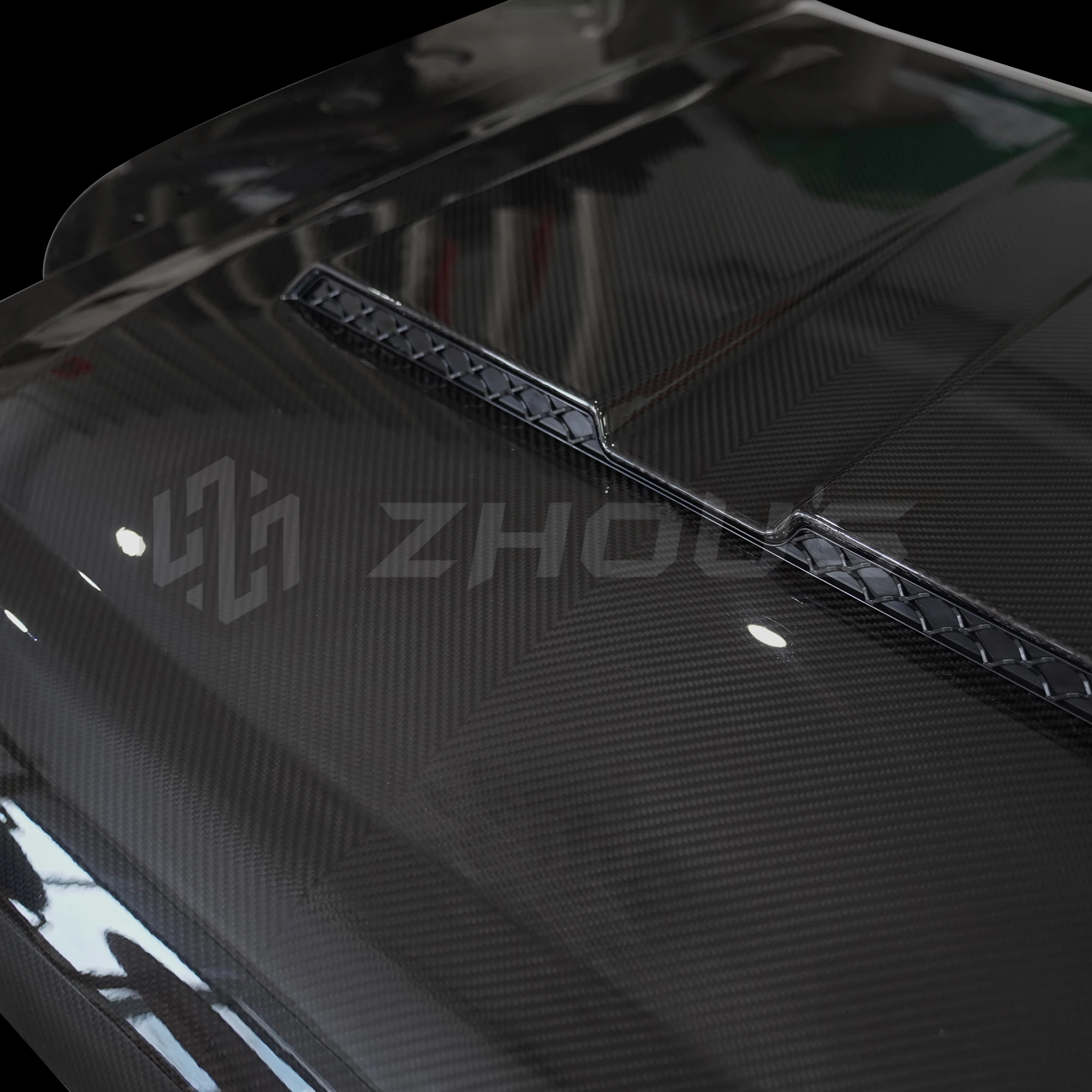 Auto Spare Parts Dry Carbon Fiber Sport Bonnet Car Engine Hood For Land ...