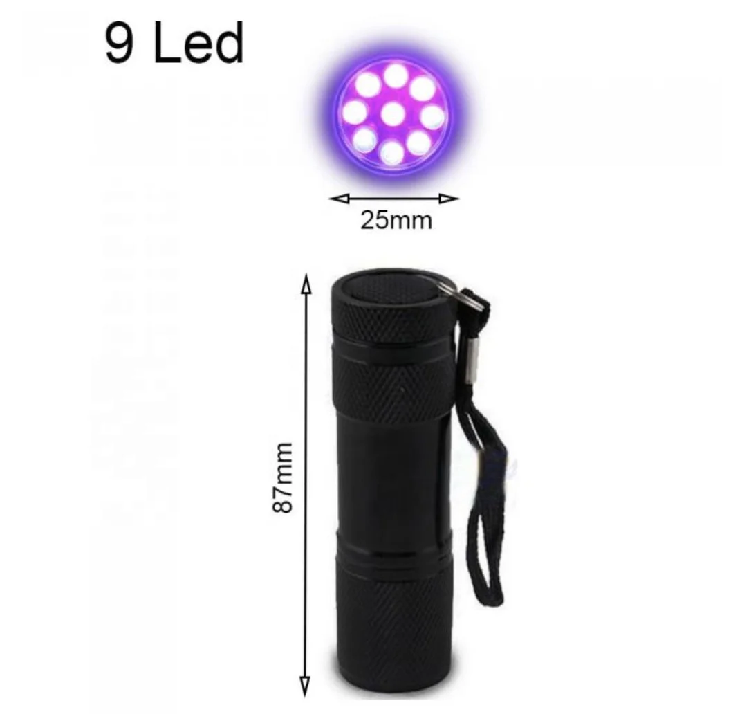 Alibaba.com: Clover UV 9 LED Mini Blacklight Flashlight 395nm for ...