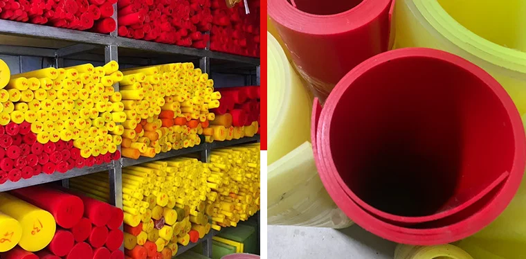 Natural Cast Hardness 90a Pu Polyurethane Plastic Pu Rubber Rod Sheet ...