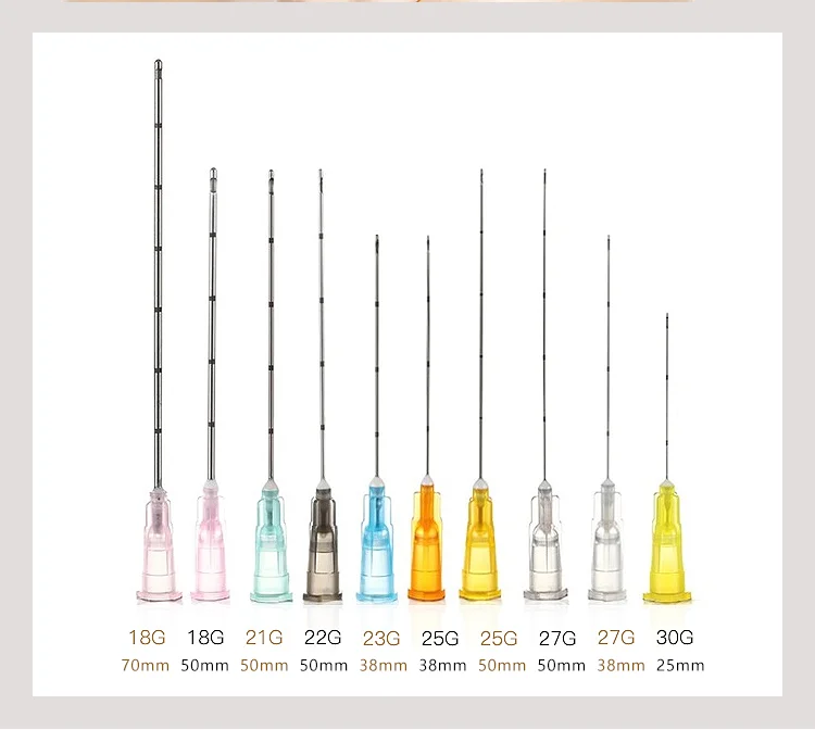Dermal Hypodermic Filler Cannula Needle Blunt Tip Injectable Micro ...