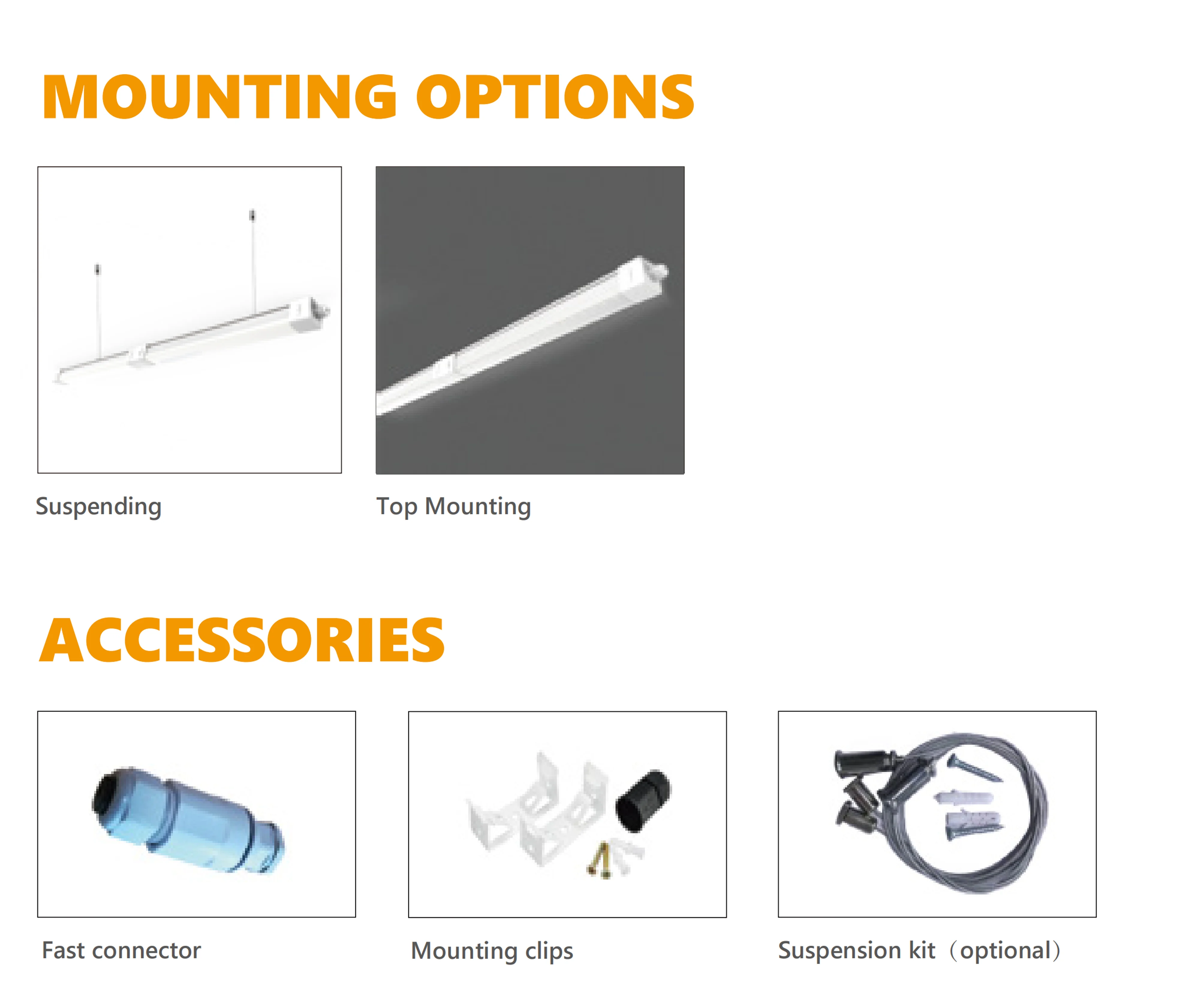 Ledlucky High Quality Ip65 Waterproof Tri-proof Light 0.6-1.5m Batten ...